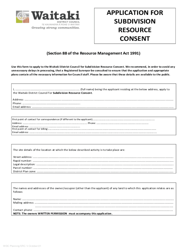 Fillable Online Application for Subdivision (Form 9) Fax Email Print ...