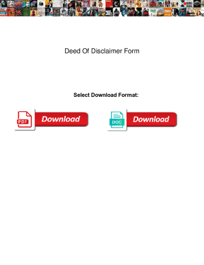 Fillable Online Deed Of Disclaimer Form. Deed Of Disclaimer Form ...