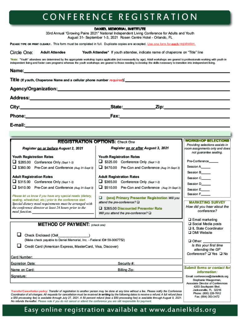 Fillable Online GP21 - Registration formRegistration Form Fax Email ...