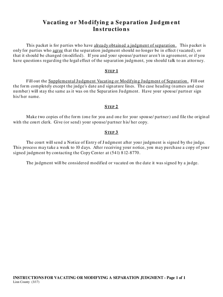 Fillable Online Forms for Modification of Judgment - State of Oregon ...