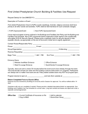 Fillable Online Building Use Form 020321 Fax Email Print - pdfFiller