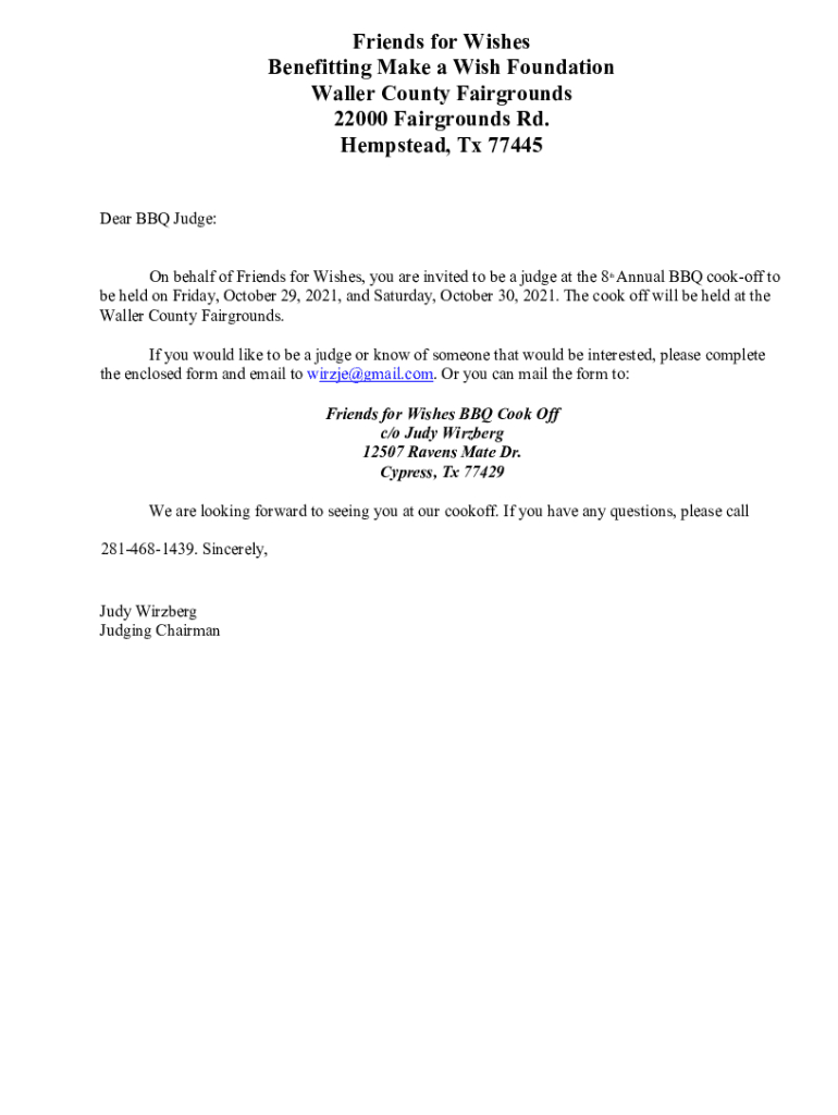 Fillable Online FFW Judges Form 2021.docx Fax Email Print - pdfFiller