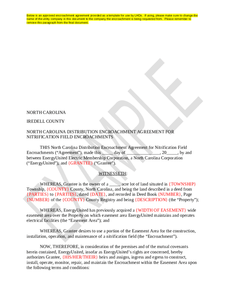 Encroachment Agreement Example C. Encroachment Agreement Example C Doc ...