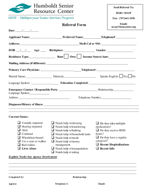 Fillable Online Multipurpose Senior Services Program (MSSP) Referral ...