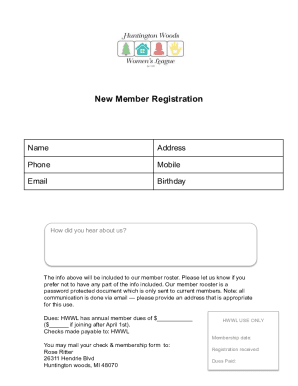 Fillable Online How to Create the Ultimate New Member Welcome Packet ...