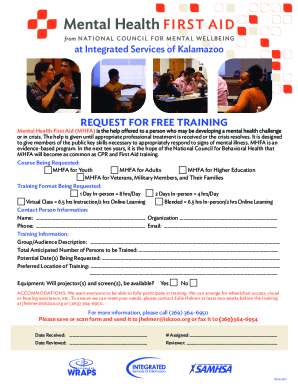 Fillable Online Free MHFA Request Form2020 Fax Email Print - pdfFiller