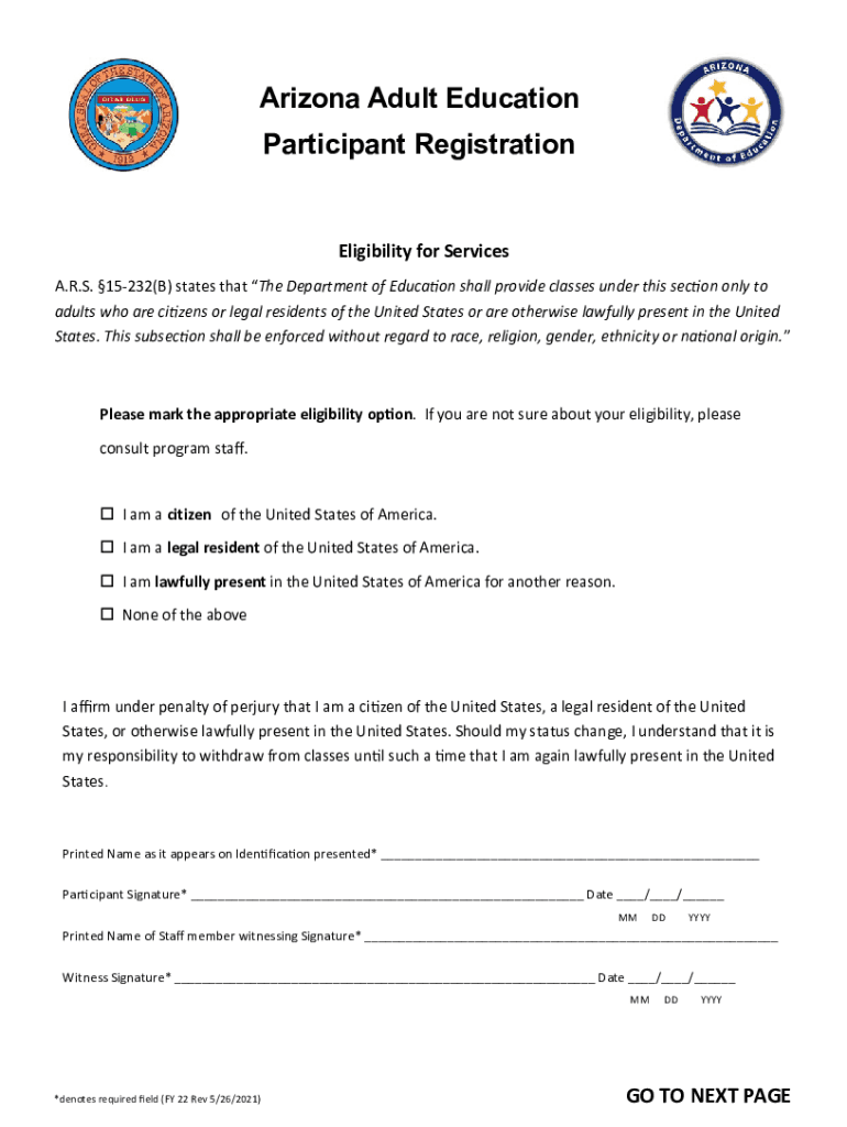Fillable Online DRAFT FY22 Participant Registration form with ...