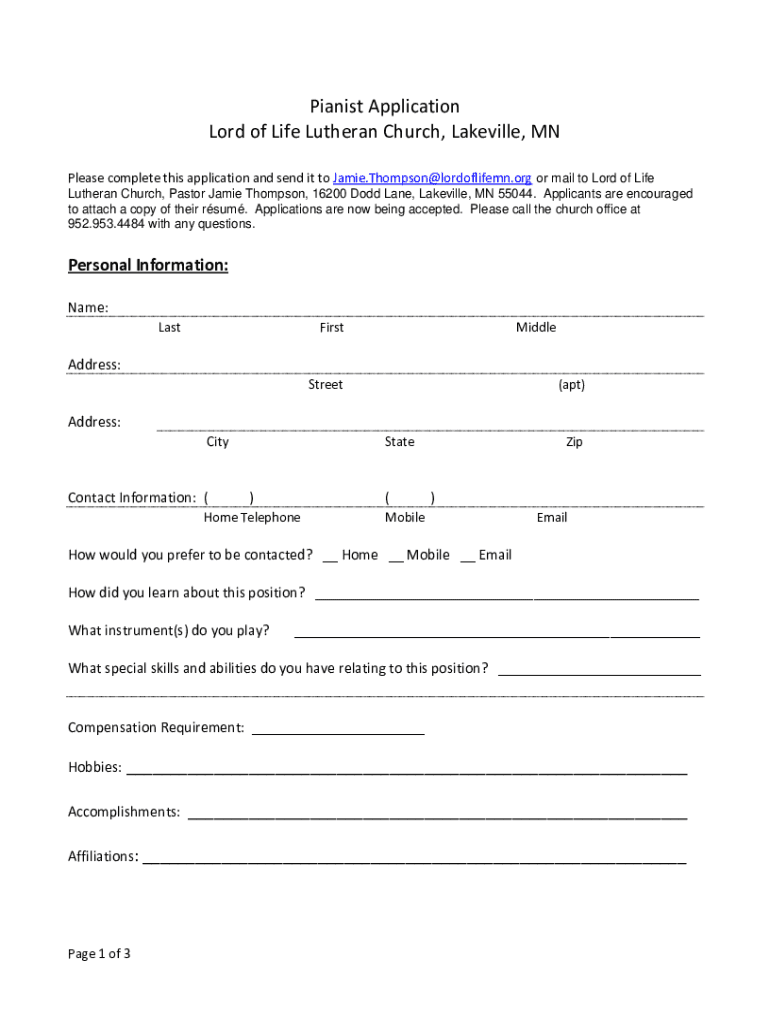 Fillable Online Church Employee Evaluation Template(s) - Free Church ...