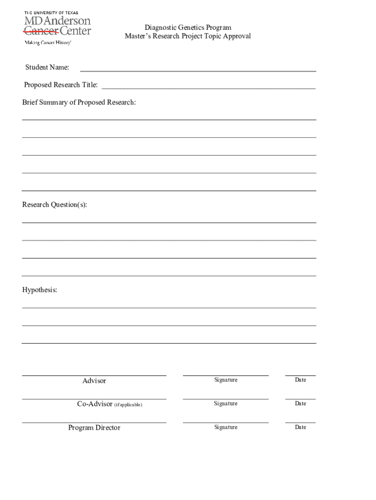 Fillable Online DGG Thesis Topic Approval Form 2021. DGG Thesis Topic ...