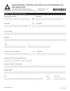 Fillable Online Independent Contractor/Employee Determination for ...