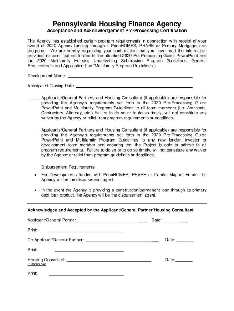 Fillable Online PHFA Final Closeout Process Checklist Fax Email Print ...