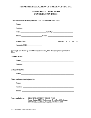 Fillable Online ETF Contribution Form Fax Email Print - pdfFiller