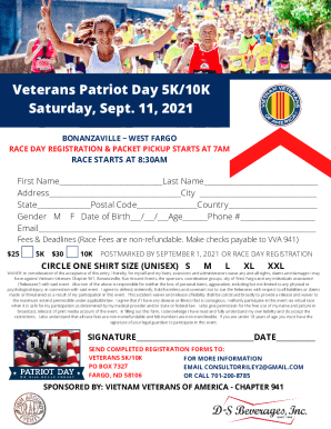 Fillable Online VVA Registration Form 2021 Fax Email Print - pdfFiller