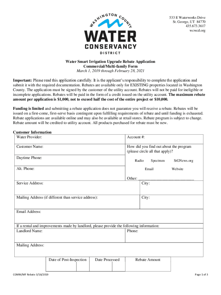 Fillable Online WaterSMART Small-Scale Water Efficiency Projects ...