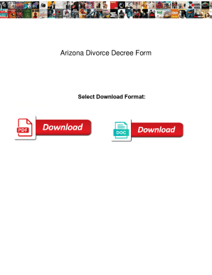 Fillable Online Arizona Divorce Decree Form. Arizona Divorce Decree ...