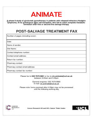 Fillable Online 2- ANIMATE Post-Salvage Case Report Form v2.0 17.12. ...