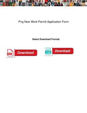 Fillable Online Png New Work Permit Application Form. Png New Work ...