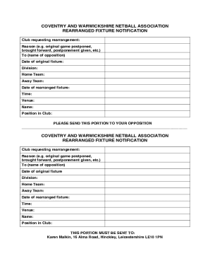 Fillable Online REARRANGED FIXTURE FORM 2015.pdf Fax Email Print ...