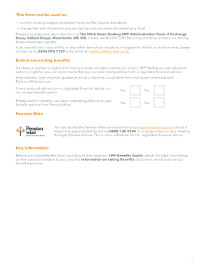 Fillable Online Capped Drawdown to Flexi Access Drawdown Conversion ...
