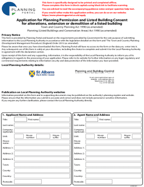 Fillable Online Application for Planning Permission and Listed Building ...