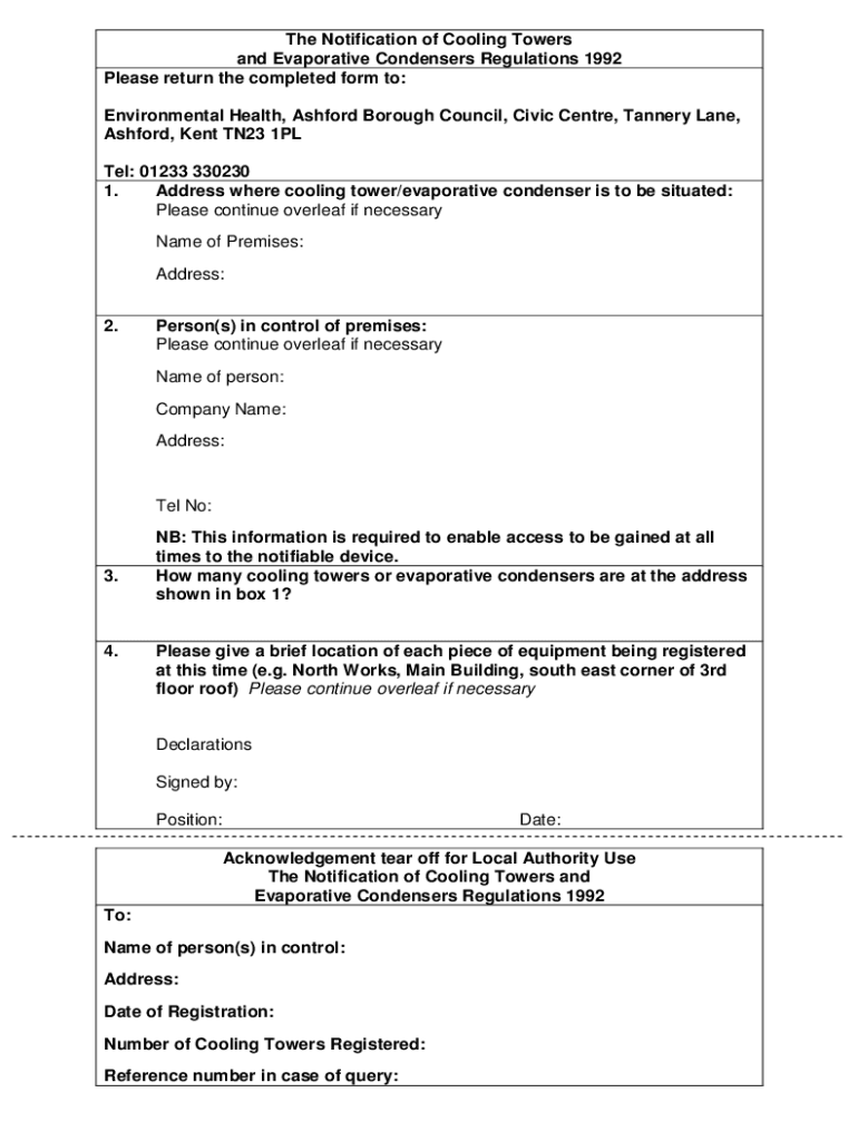 Fillable Online Cooling Towers registration form.doc Fax Email Print ...