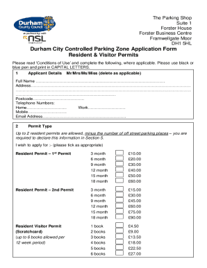 Fillable Online Controlled Parking Zone Construction Permit Application ...