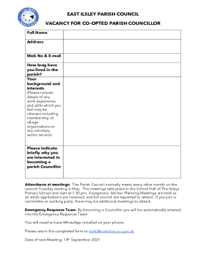 Fillable Online Blank Co-Option Application Form Fax Email Print ...