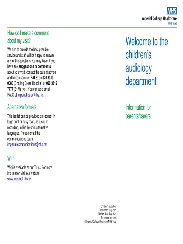 Fillable Online Tri-fold patient information leaflet template Fax Email ...