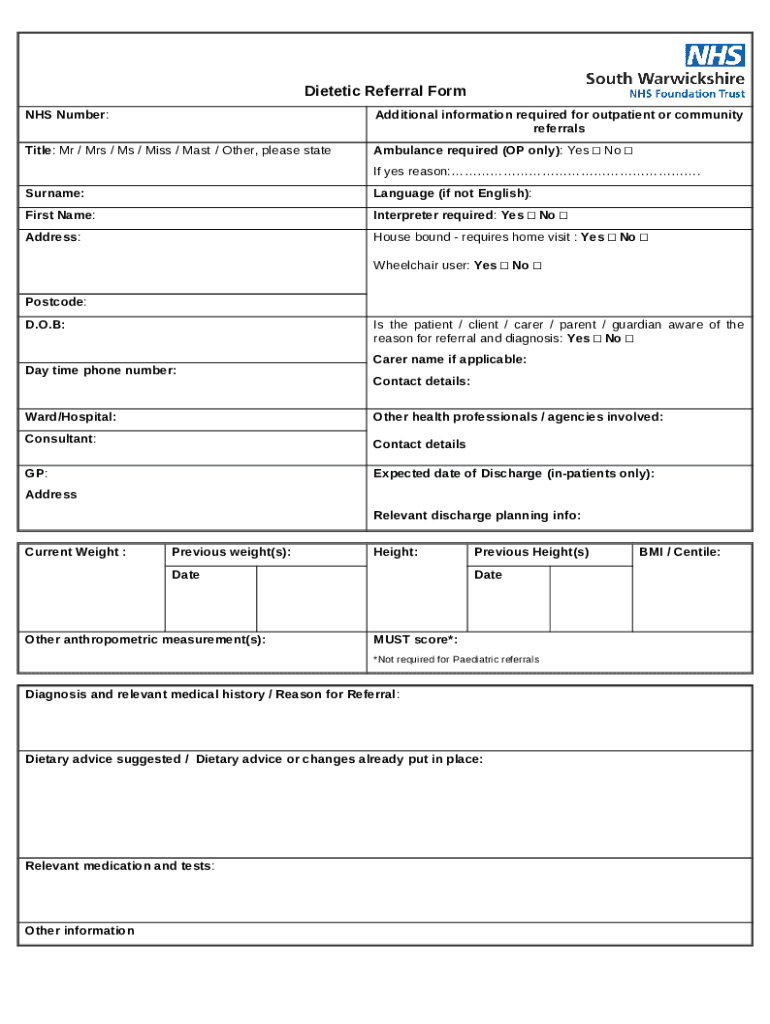 COMMUNITY NEUROLOGY SERVICES REFERRAL Doc Template | pdfFiller