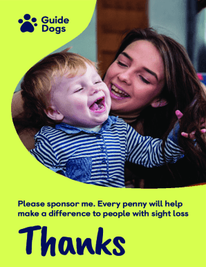 Fillable Online Sponsor Form. The Guide Dogs for the Blind Association ...