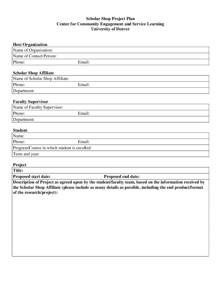 Fillable Online 9+ Community Project Plan Examples - PDFExamples Fax ...