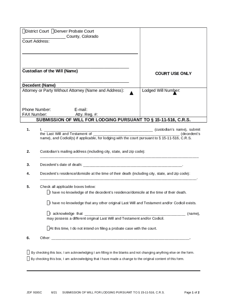 How Does the Denver Probate Court Work?CourtRecords.org Doc Template ...