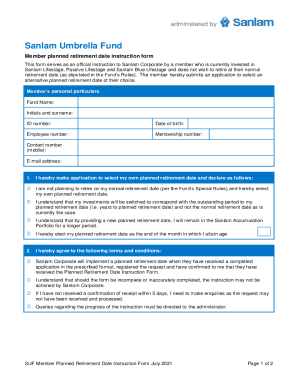 Fillable Online Sanlam Umbrella Fund: Comprehensive Option Fax Email ...