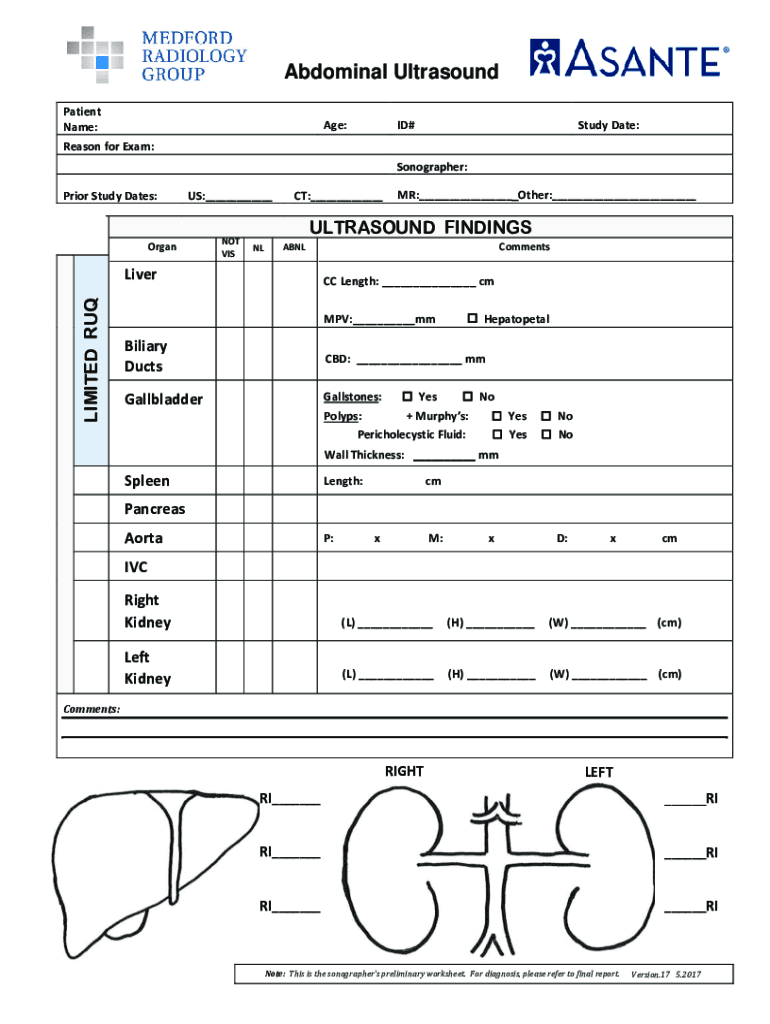 Fillable Online Abdominal Ultrasound - Medford Radiology Fax Email ...