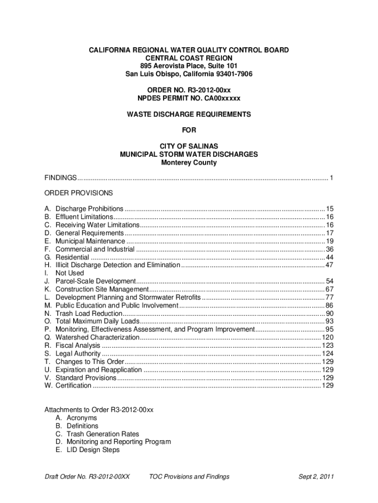 Fillable Online Storm Water MS4 Permit Language Template for City of ...
