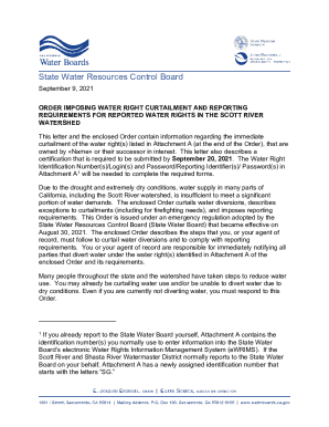 Fillable Online CURTAILMENT WATER RIGHT PRIMARY OWNER GROUP ID 1 ...