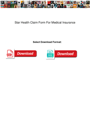 Fillable Online Star Health Claim Form For Medical Insurance. Star ...