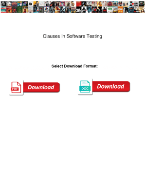 Fillable Online Clauses In Software Testing. Clauses In Software ...