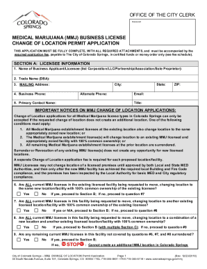 Fillable Online Change of Location Permit Application Fax Email Print ...
