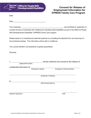 Fillable Online opwdd ny NYS Justice Center for the Applicant Consent ...
