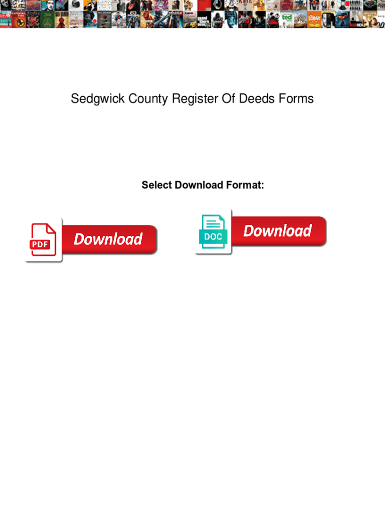 Fillable Online Sedgwick County Register Of Deeds Forms. Sedgwick ...