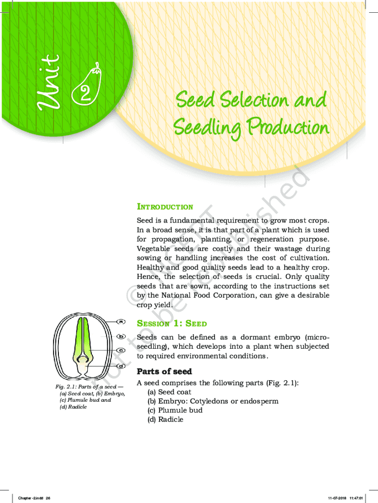 Fillable Online ncert nic Seed germination - Process, Necessity, and ...