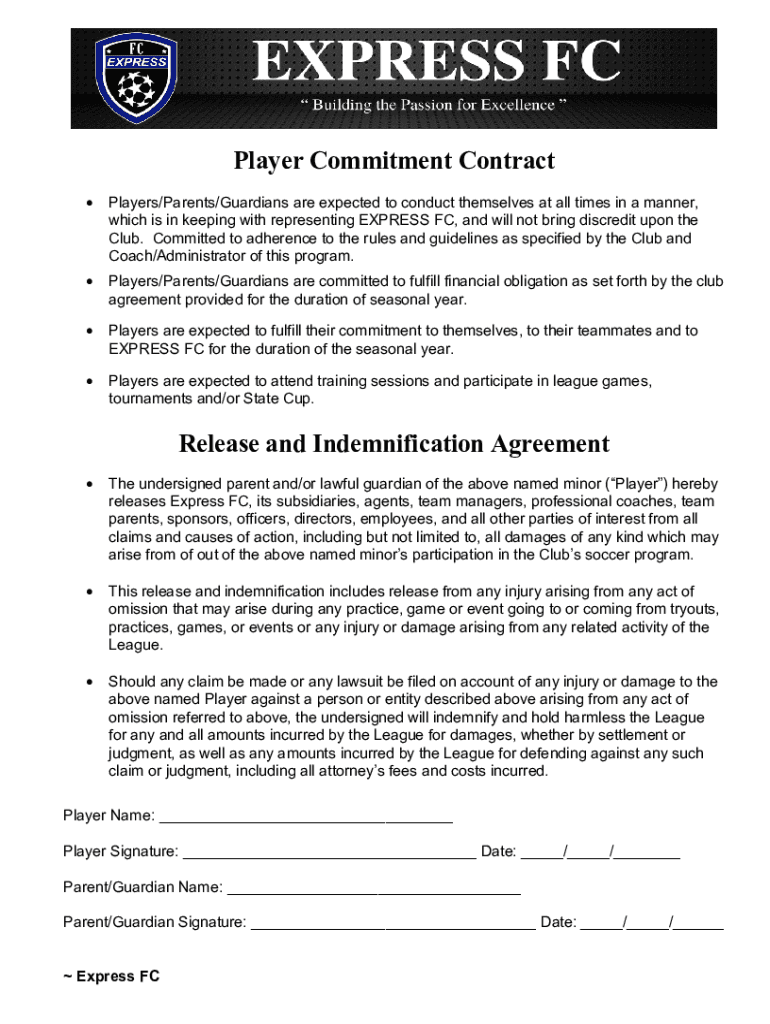 Fillable Online Showtime Fastpitch Softball Player/Parent Agreement Fax ...