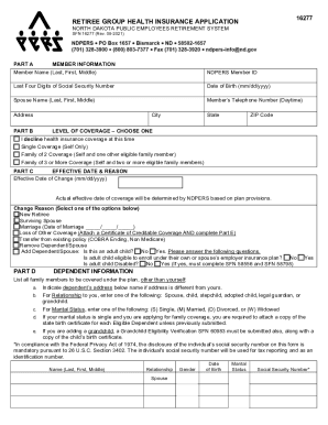 Fillable Online Get the free Group Health Application Retirees Form 16277 ... Fax Email Print ...
