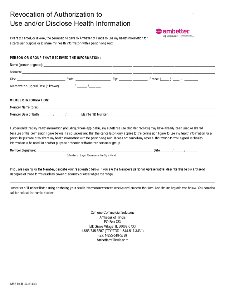 Fillable Online PDF Revocation of Authorization to Disclose Health ...