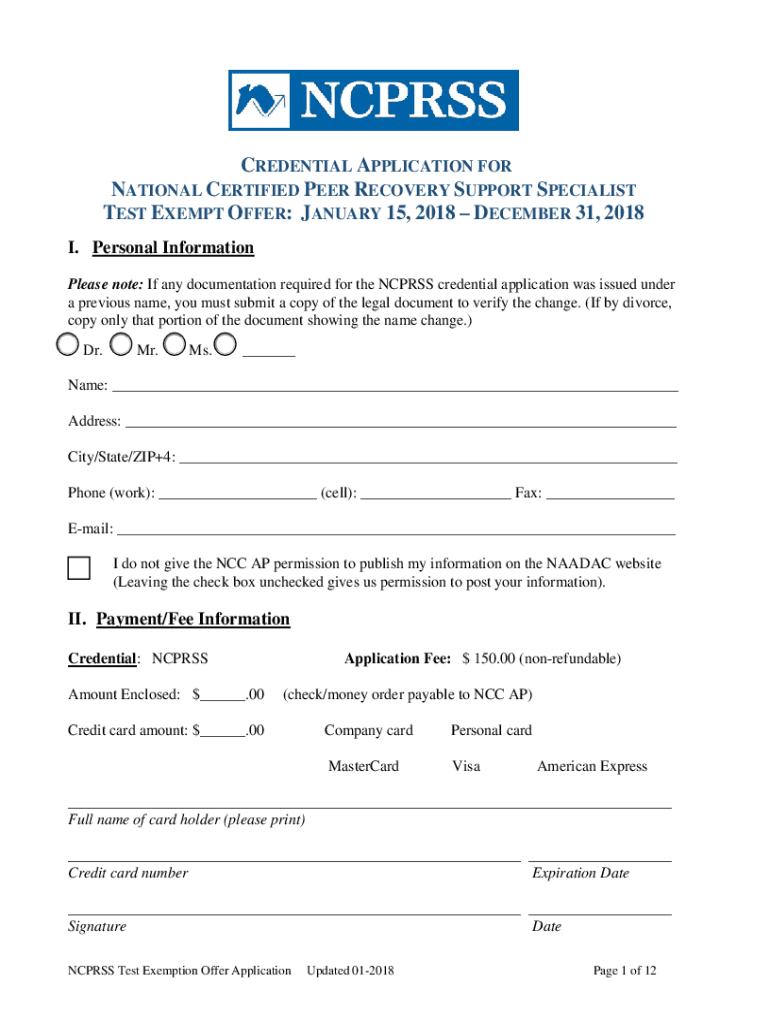 Fillable Online NAADAC and ATTUD Announce New National Certificate in ... Fax Email Print ...