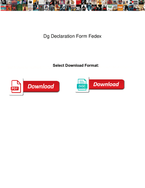 Fillable Online Dg Declaration Form Fedex. Dg Declaration Form Fedex ...
