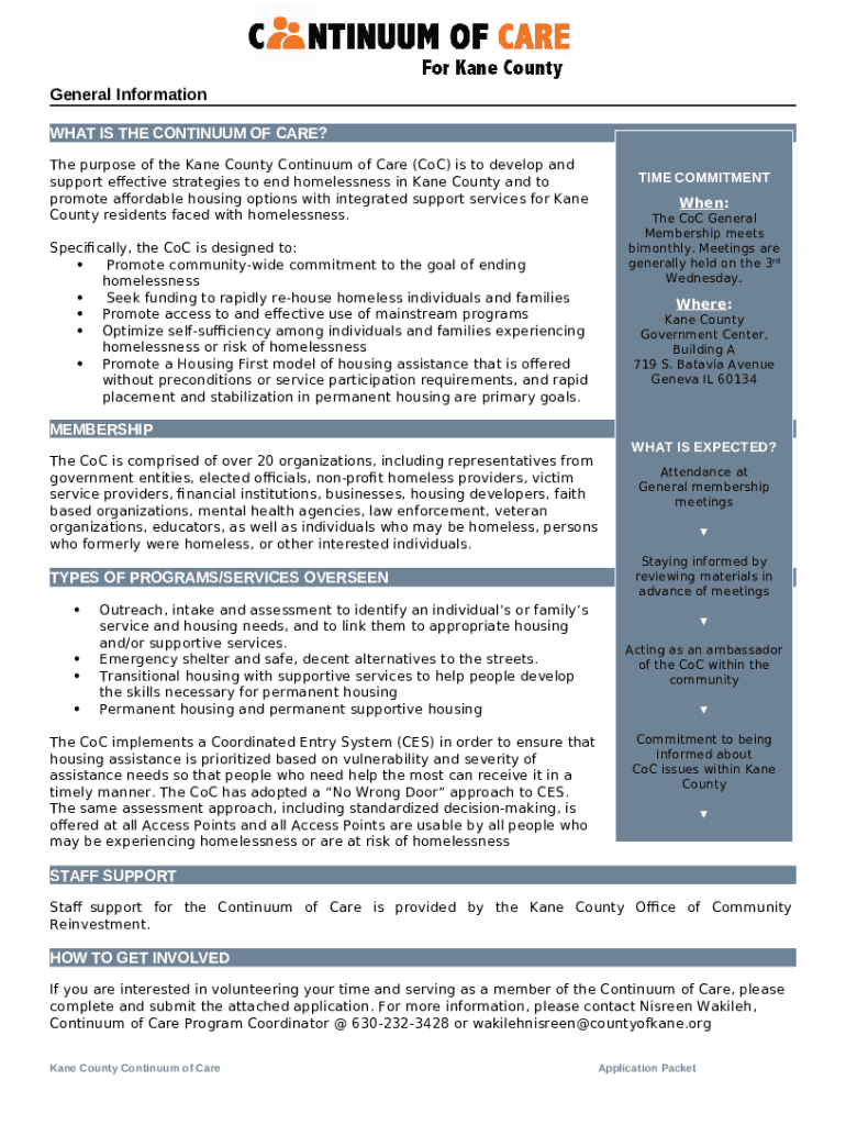 COORDINATED ACTIVITIES FOR THE CONTINUUM OF CARE ON ... Doc Template ...