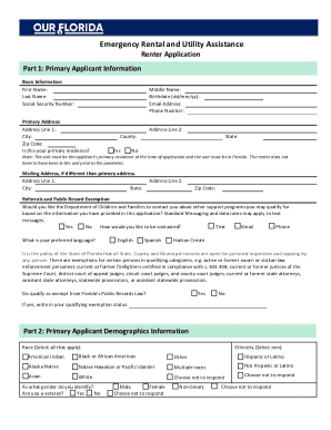 Fillable Online Emergency Rental Assistance Program Application ...