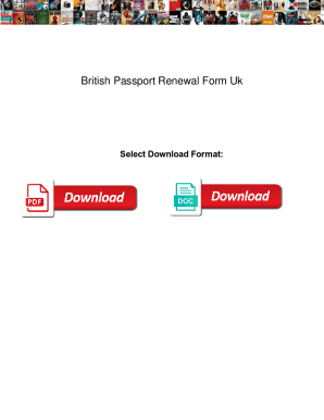 Fillable Online British Passport Renewal Form Uk. British Passport ...